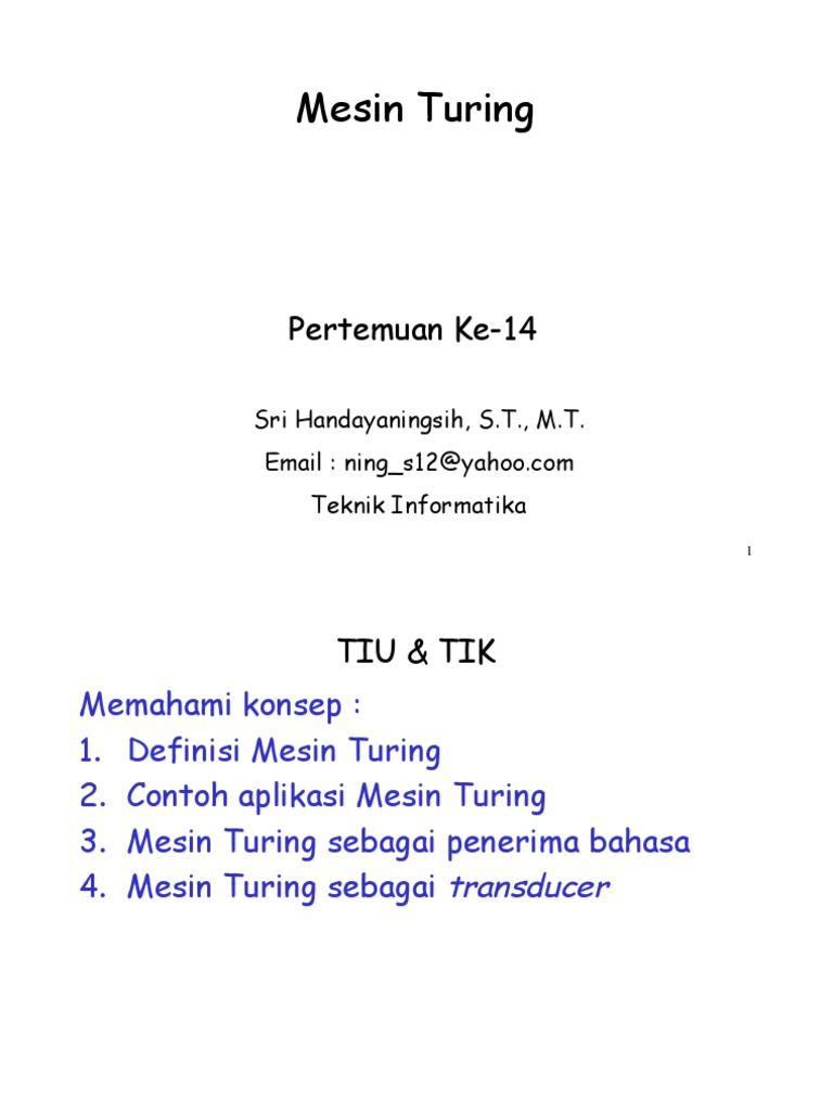 Mesin Turing | PDF