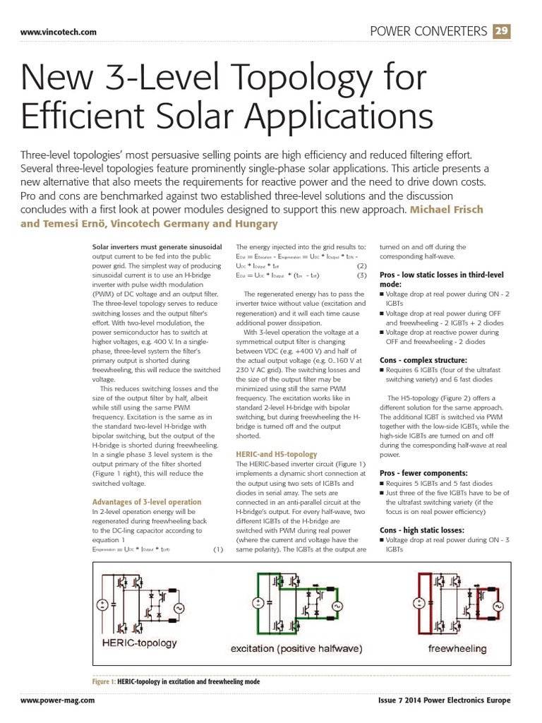 Efficient Solar Inverter Topologies | PDF | Power Inverter | Power ...