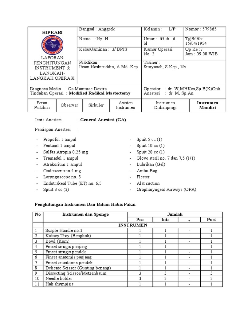 Laporan Operasi MRM | PDF