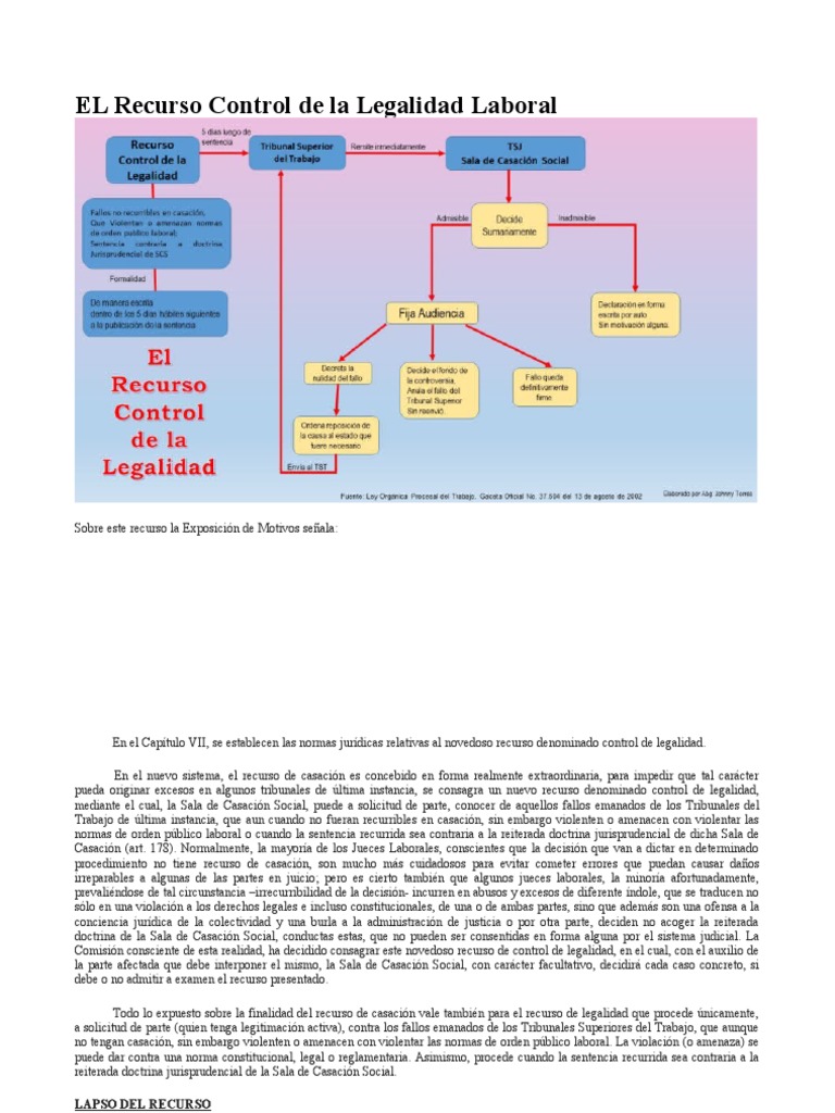 Control Legalidad en Justicia Laboral | PDF | Caso de ley ...