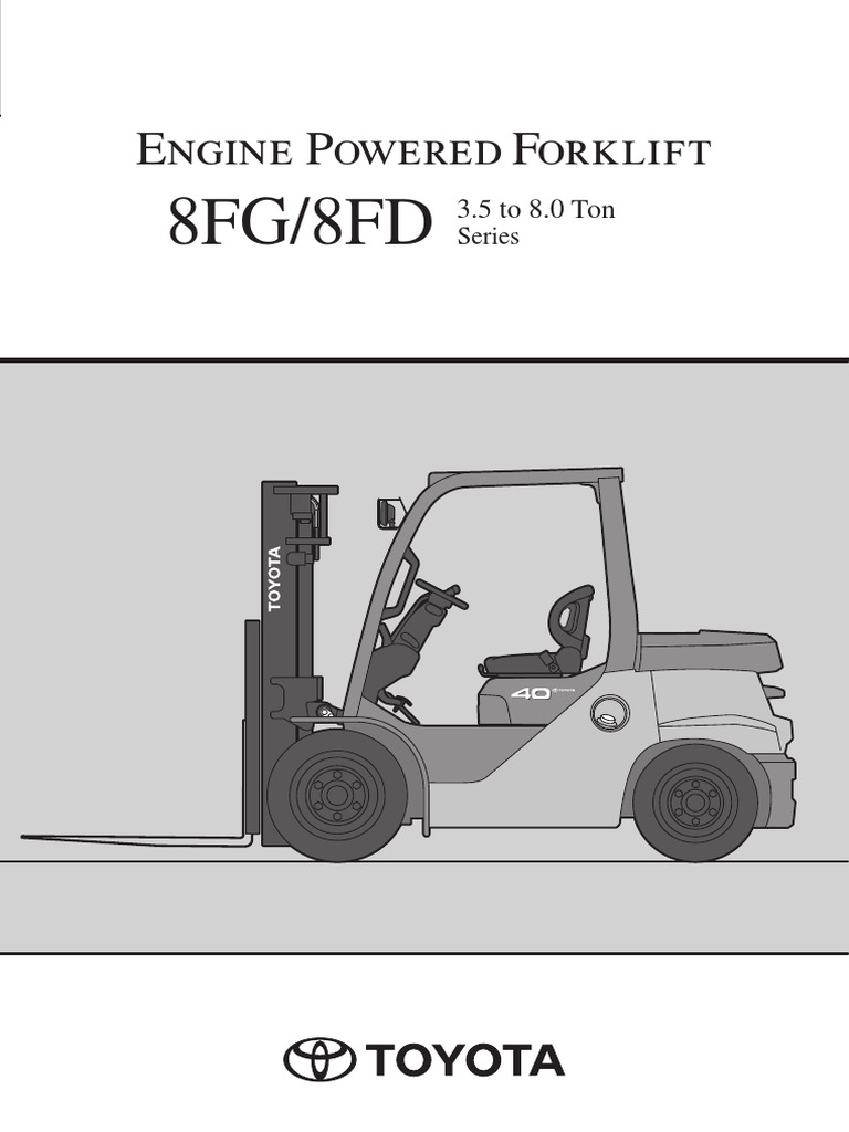 Toyota 8FG/8FD Forklift Specs | PDF | Tire | Horsepower