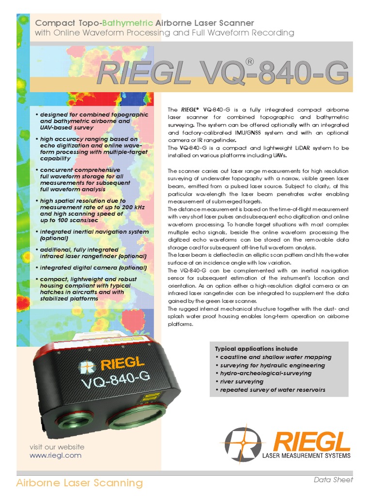 No.5 RIEGL - VQ-840-G - Datasheet - 2021-09-01 | PDF | Lidar | Optics