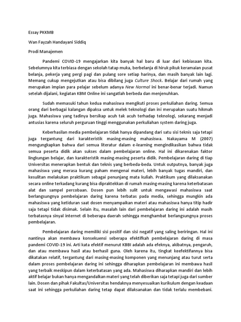 Essay PKKMB | PDF