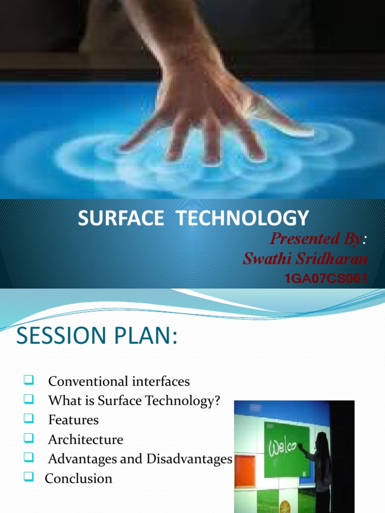 Surface Technology: Presented by Swathi Sridharan | PDF | Computer ...