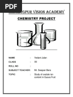 Presence of Oxalate Ions in Guava Chemistry Investigatory Project | PDF ...