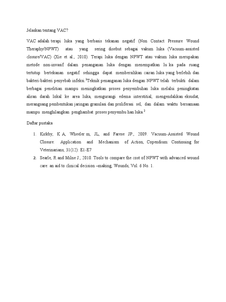 Tugas Bedah Plastik VAC | PDF