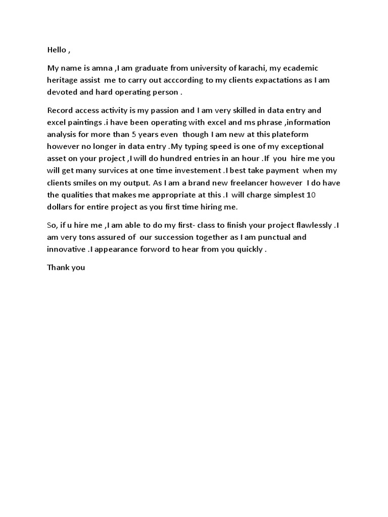 Data Entry Proposal | PDF