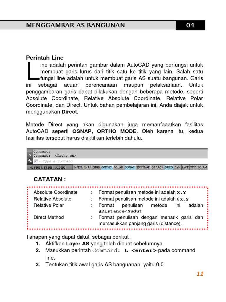 Modul Panduan Belajar AutoCAD | PDF | Metode & Bahan Ajar | Komputer
