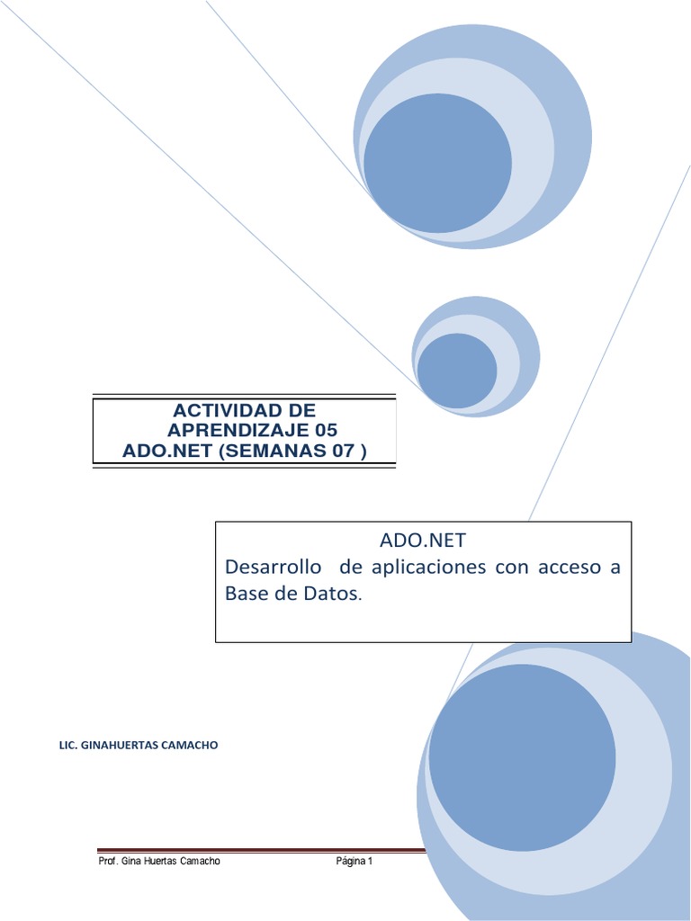ADO.NET AccesoDatos | PDF | Active X Data Objects | Servidor SQL de Microsoft