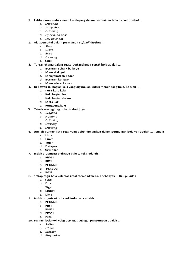 Pas Penjas Ganjil Xi 1920 | PDF