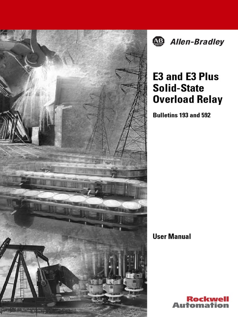 E3 and E3 Plus Solid-State Overload Relay | PDF | Relay | Electrostatic ...
