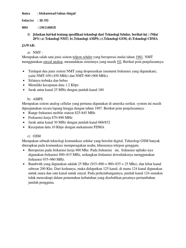 JTD3D - 15 - Muhammad Fabian Abigail - Quis1 | PDF