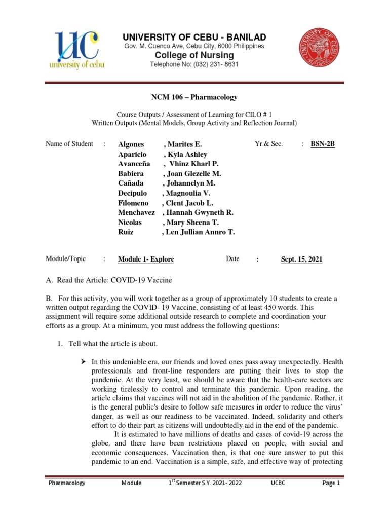 Module 1 - EXPLORE | PDF | Vaccination | Pandemic