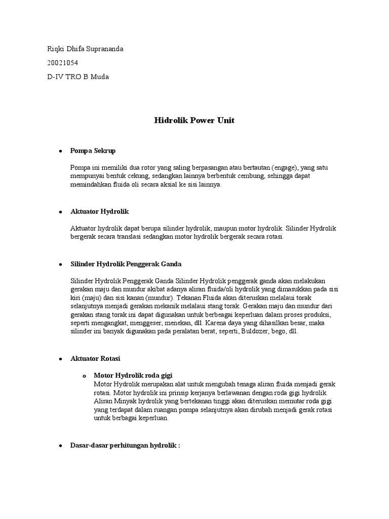 Pompa Hidrolik | PDF