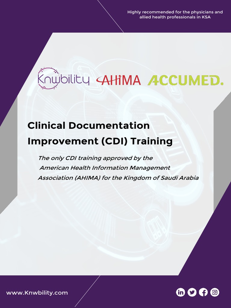 CDI Training Brochure | PDF | Medical Diagnosis | Health Care