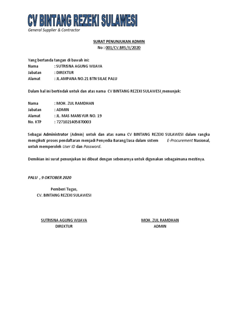 Kop CV Bintang | PDF