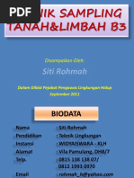 SNI 8520 2018 Cara Pengambilan Contoh Uji Limbah B3 Padat | PDF