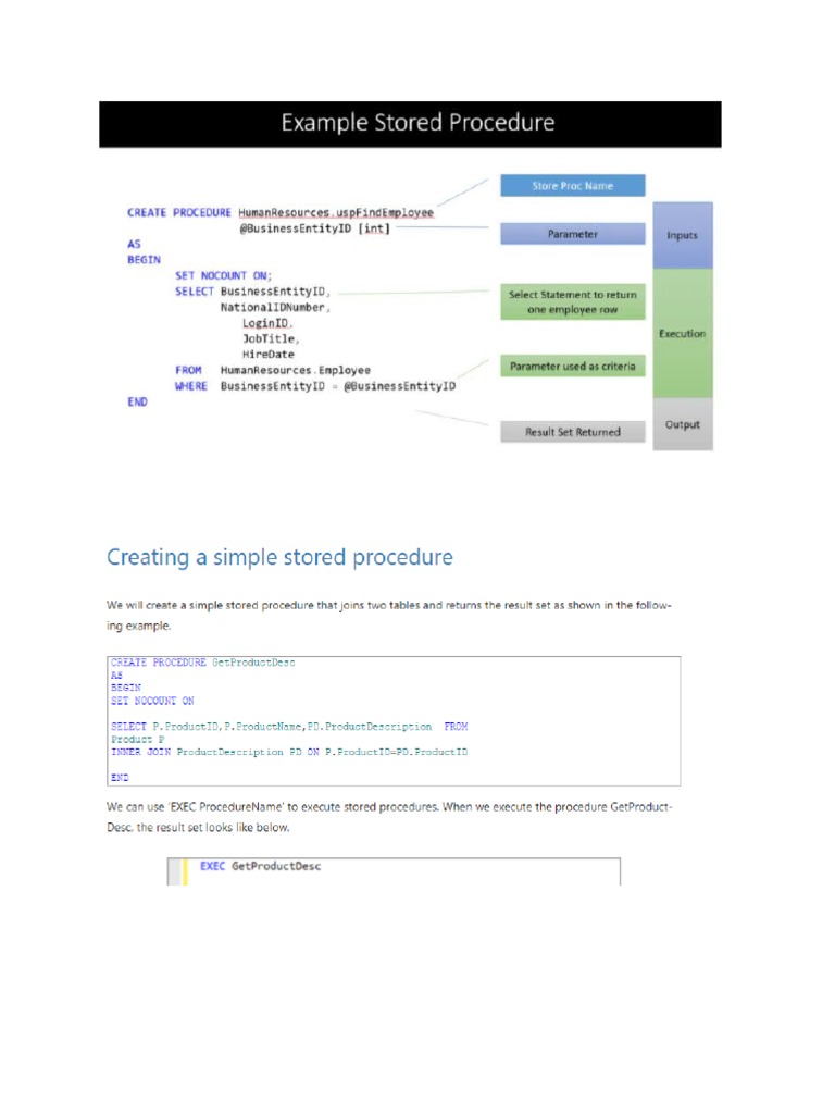 Store Procedure KT | PDF | Subroutine | Parameter (Computer Programming)