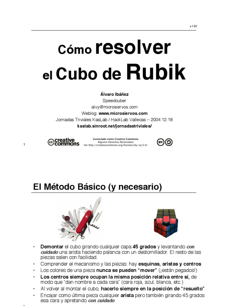 Como Resolver El Cubo de Rubik | PDF | Rompecabezas lógicos