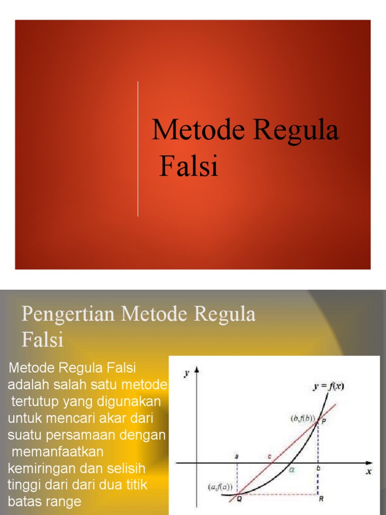 Sistem Persamaan Non Linier (Metode Regula Falsi) | PDF