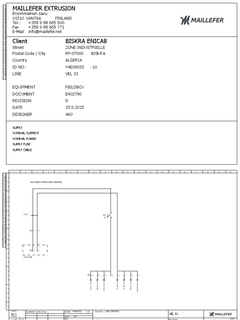 Maillefer Extrusion: Nominal Current Supply | PDF | Freedom Of ...