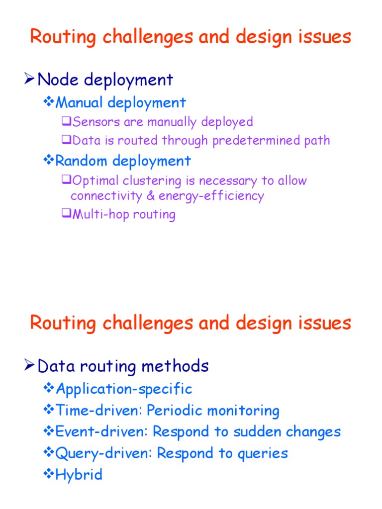 Routing Challenges and Design Issues: Node Deployment | Download Free ...
