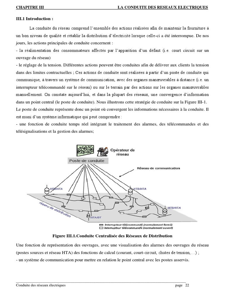 Chap III Conduite | PDF | Réseau électrique | Centrale électrique