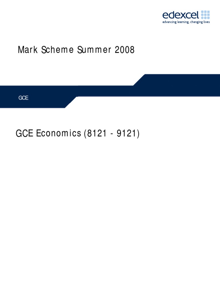 Economics Mark Scheme June 2008 | PDF | Supply And Demand | Economic ...