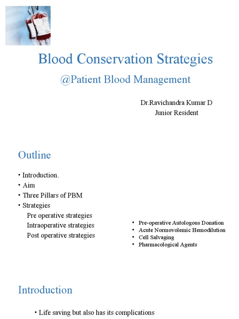 Blood Conservation Strategies | PDF | Anemia | Blood Transfusion