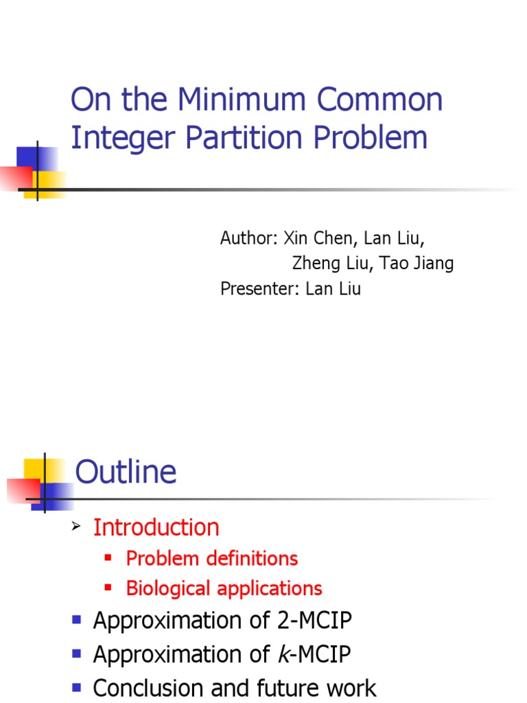 Integer Partition Problem Analysis | PDF | Applied Mathematics | Computational Complexity Theory