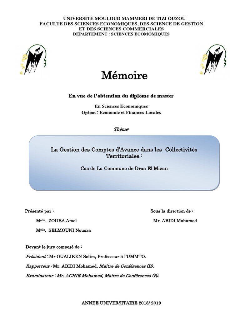 Memoire Final | PDF | Communes de France | Budget