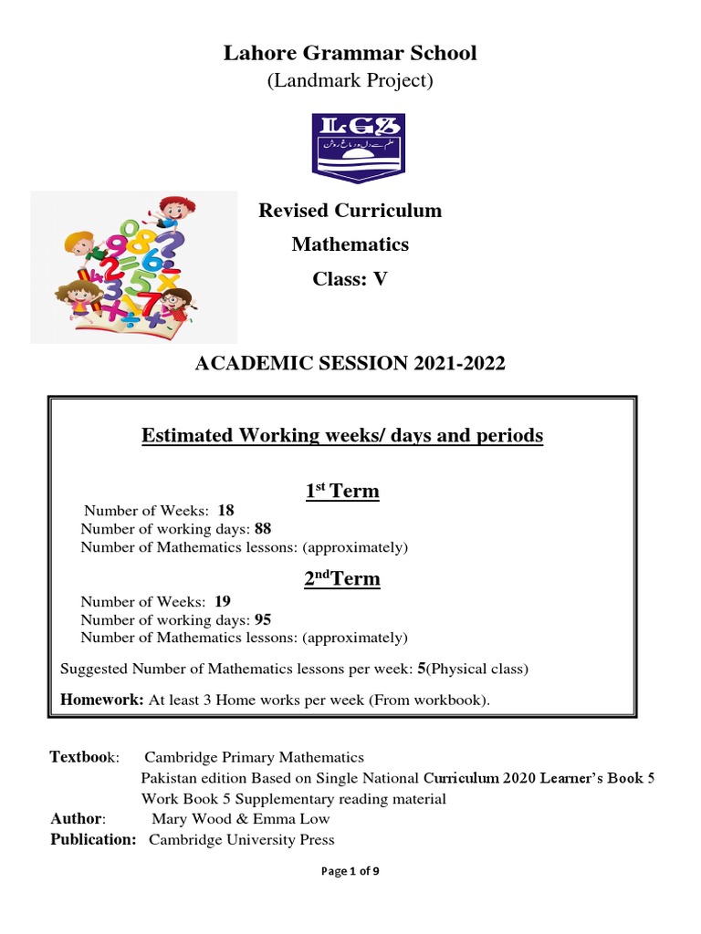 Mathematics RevisedCurriculum 2021-2022 | PDF | Rectangle | Significant ...
