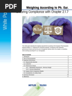 Revised USP Chapter 41: Balances | PDF | Weight | Standard Deviation