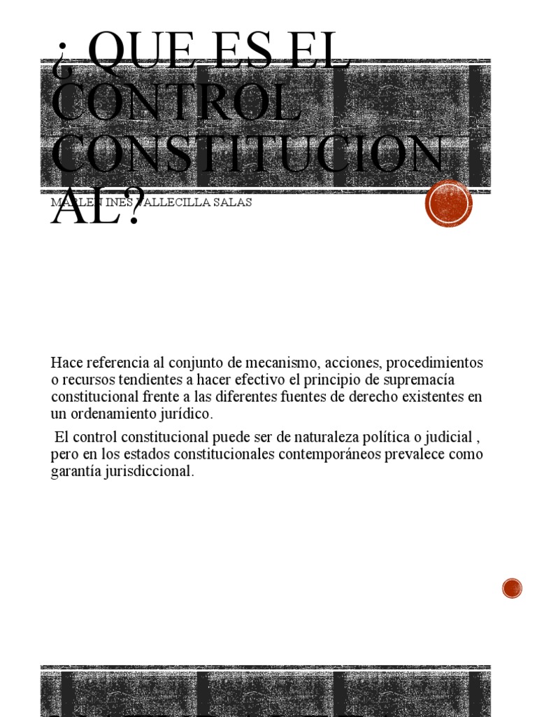 Que Es El Control Constitucional | PDF | Derecho