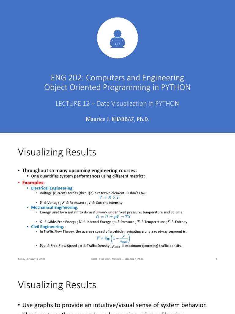 Eng 202 Computers And Engineering Object Oriented Programming In Python Pdf Interest