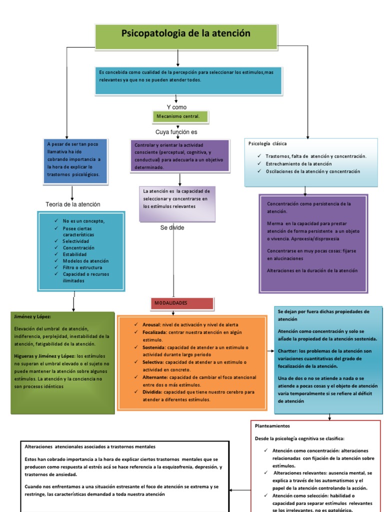 Mapa Conceptual Capitulo 5 Psicopatologia de La Atenció1.1 | PDF ...