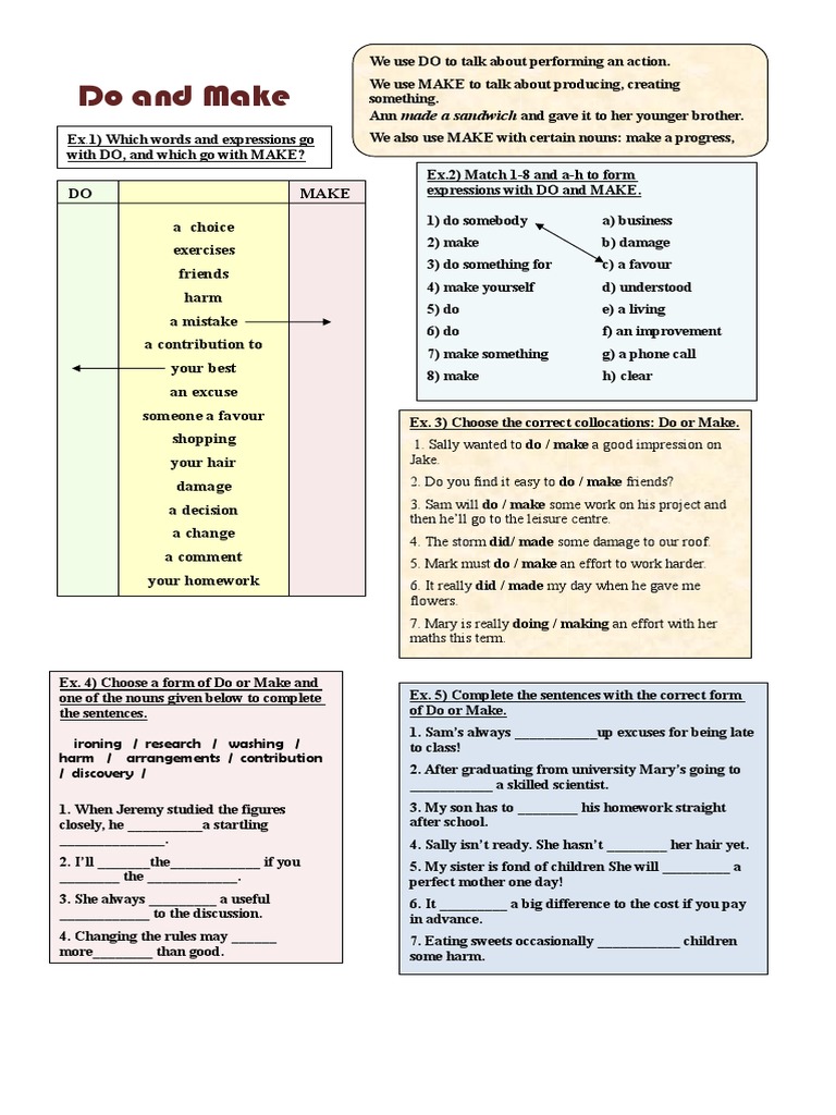 Do Make Activity | PDF | Linguistics