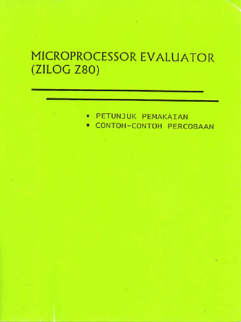 Program Aplikasi Sederhana z80 Compress | PDF