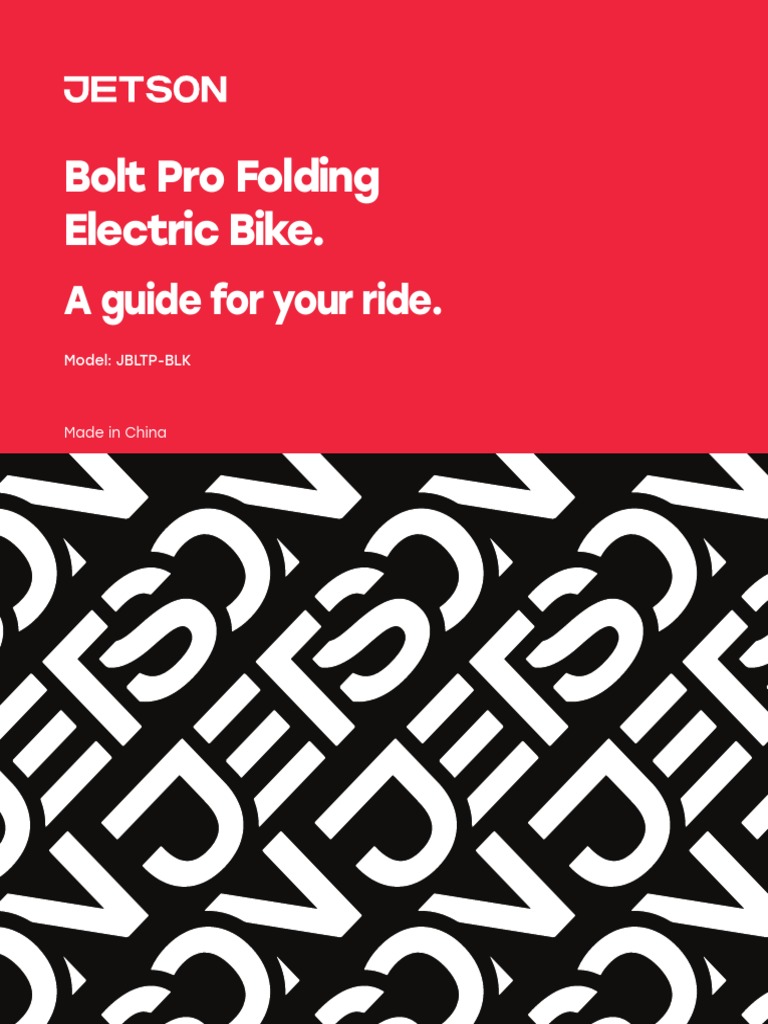 Jetson Bolt Pro Folding Electric User Manual - 1598461515129 | PDF ...