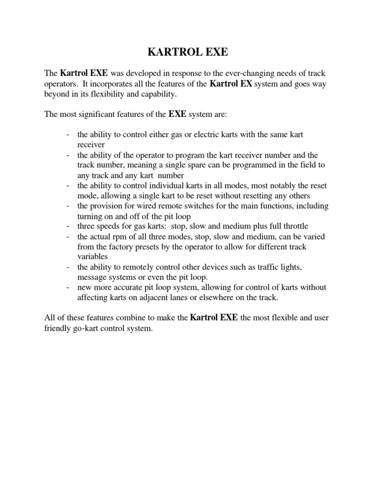 Kartrol Exe Manual | PDF | Ac Power Plugs And Sockets | Switch