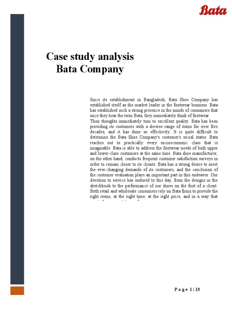 Case Study Analysis Bata Company: Page 1 - 13 | PDF | Brand | Retail