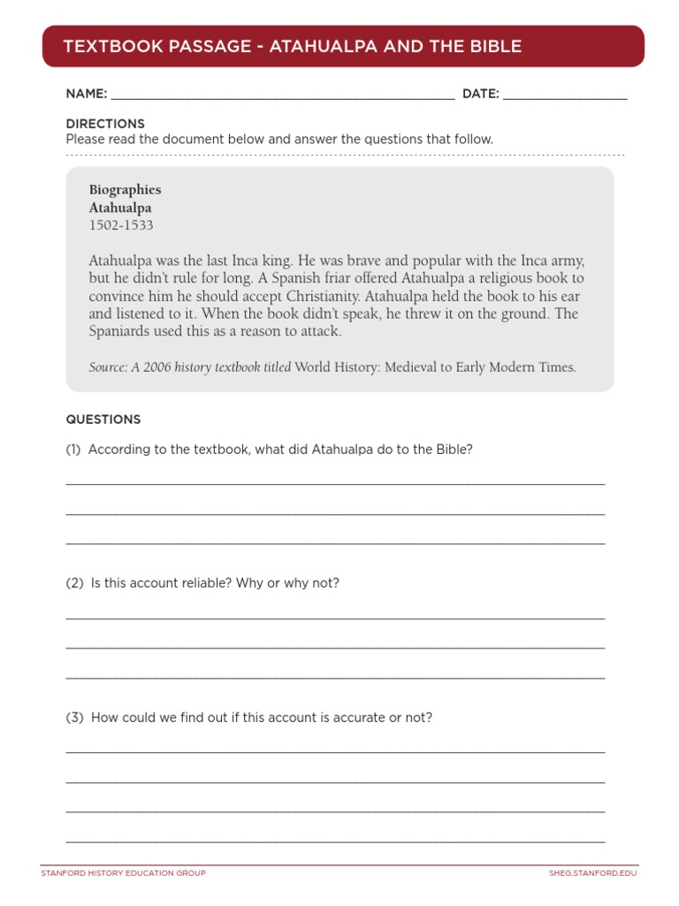 Atahualpa and The Bible | PDF | Francisco Pizarro