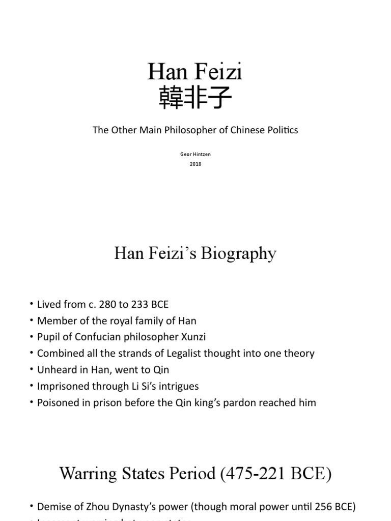 Han Feizi 韓非子: The Other Main Philosopher of Chinese Politics | PDF ...