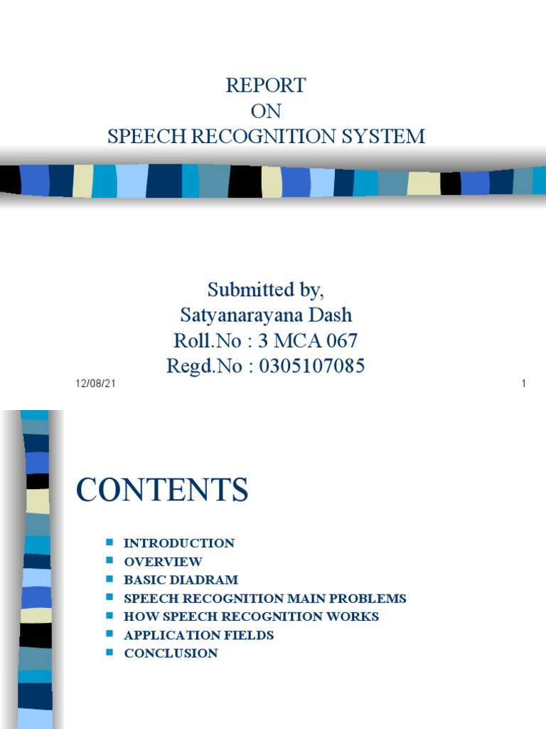 3MCA67 Speech Recognition | PDF | Speech Recognition | Fourier Analysis