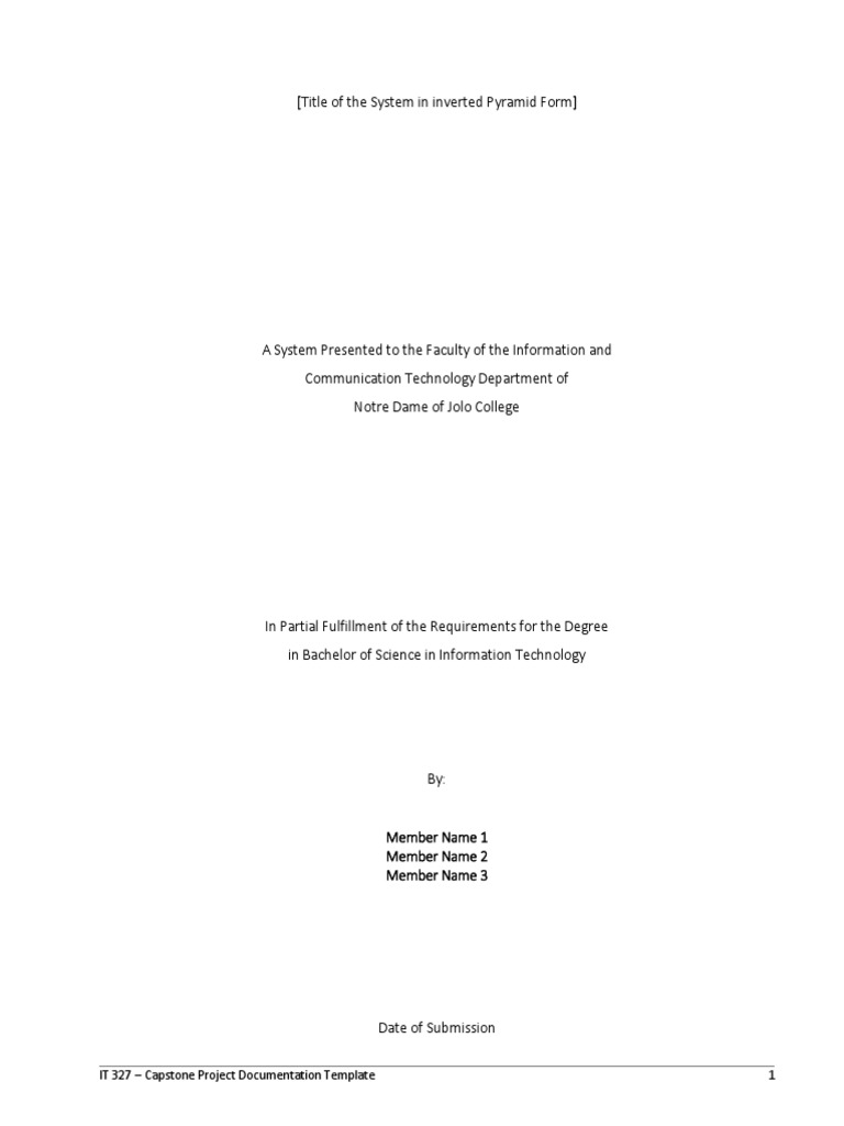 IT 327 Capstone Project Documentation Guide | PDF | World Wide Web ...