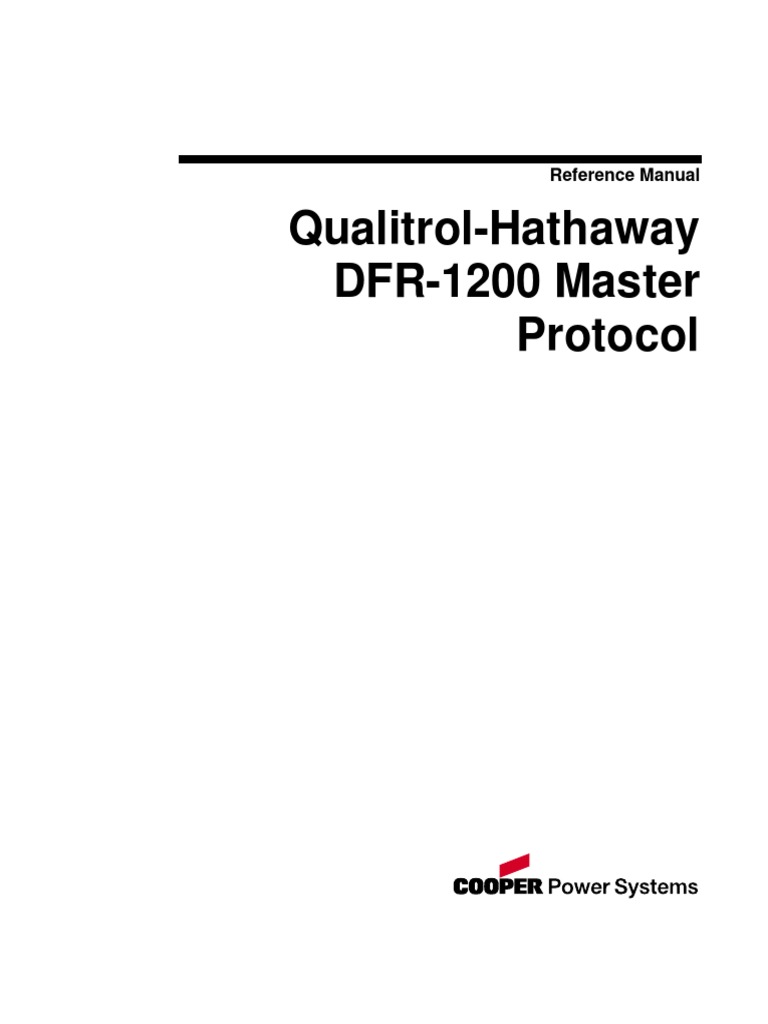 Qualitrol-Hathaway DFR-1200 Master Protocol | PDF | Computing ...