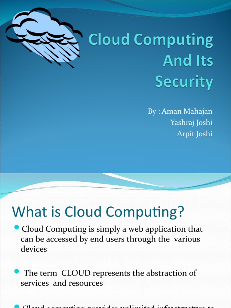 Cloud Computing and Its Security | PDF | Cloud Computing | Distributed Computing Architecture