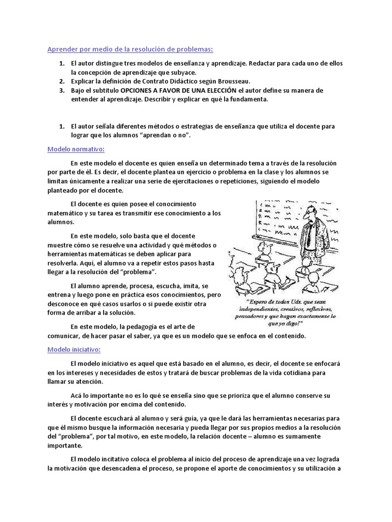 Aprender Por Medio de La Resolucion de Problemas-Convertido 3 1 | PDF | Aprendizaje | Conocimiento