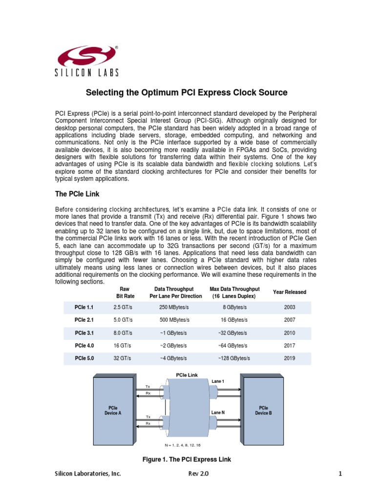 Optimal PCIe Clock Source Selection | PDF | Field Programmable Gate ...