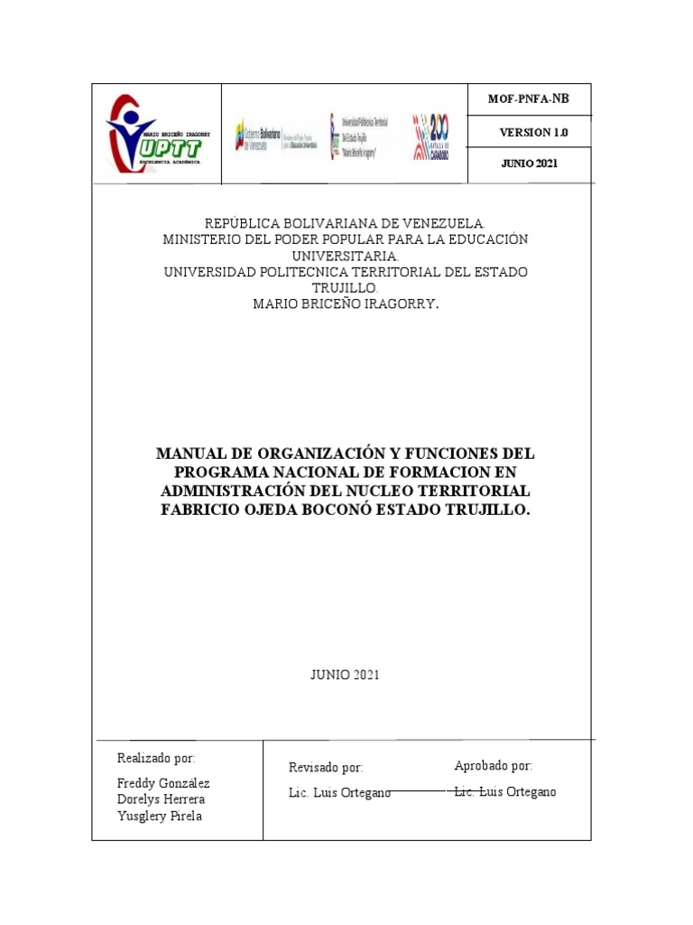 MANUAL DE ORGANIZACIÓN Y FUNCIONES GHP | PDF | Maestros | Planificación